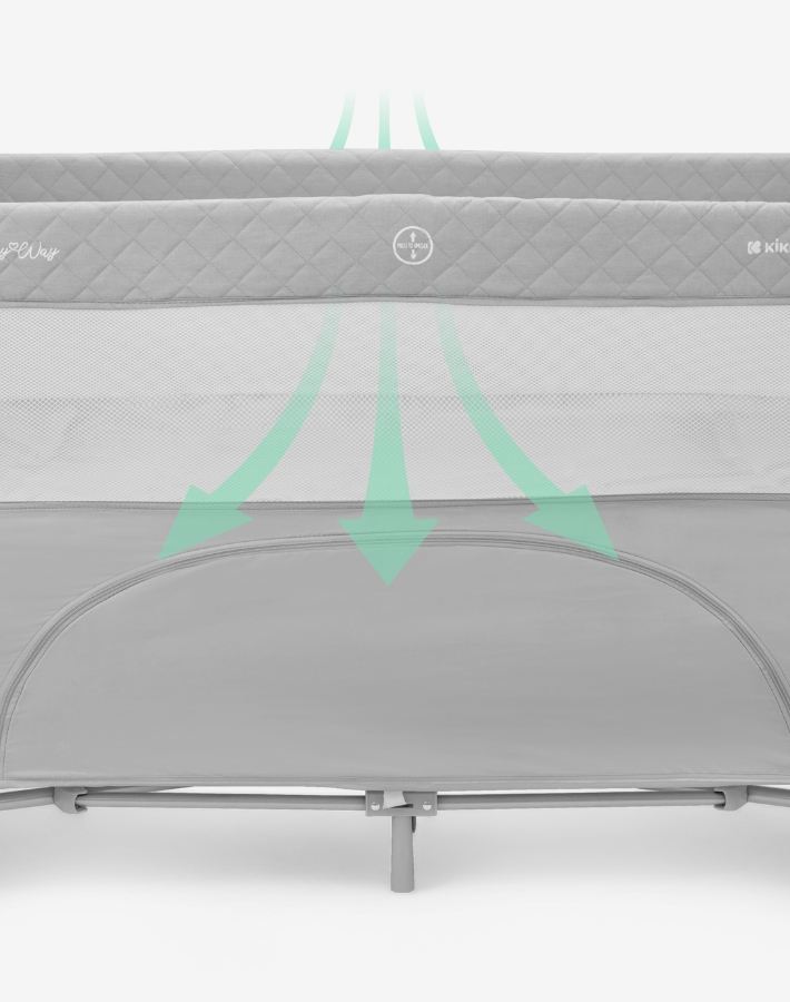 Kikkaboo Milky Way Baby Cot 2 Levels - Travel Cot with International ...