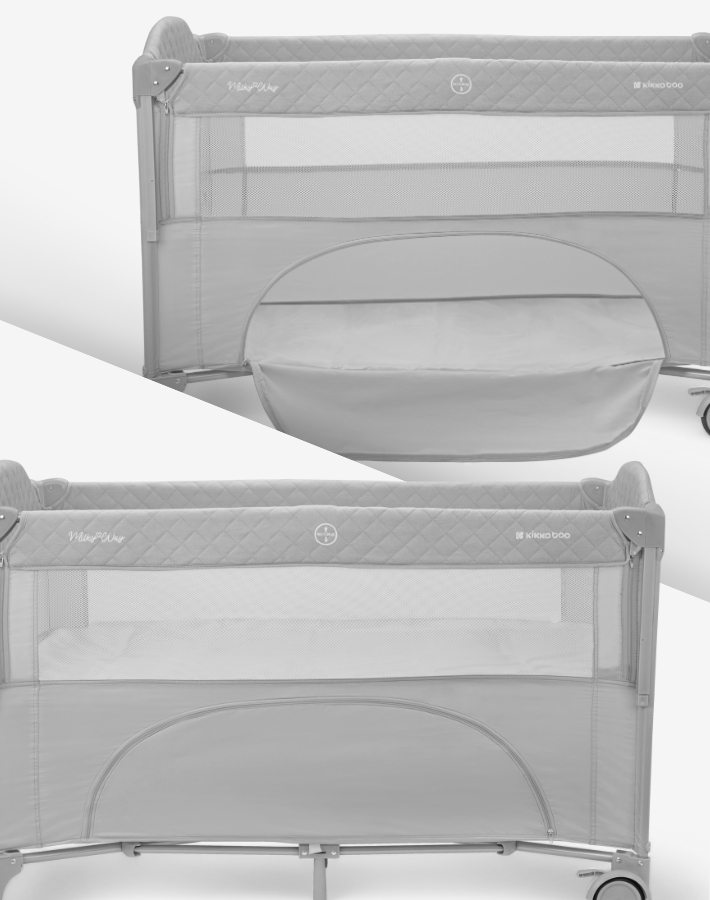 Kikkaboo Milky Way Baby Cot 2 Levels - Travel Cot with International ...